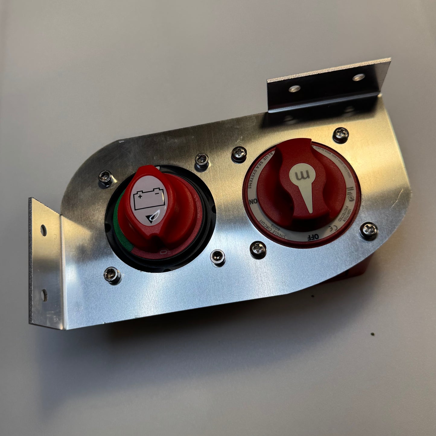 Dual Boat Battery Disconnect Switch Corner Mount Bracket - Aluminum ...